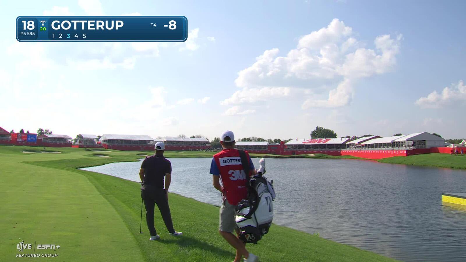 Chris Gotterup | Round 1 | 18th hole | Shot 3 | 2025 3M Open