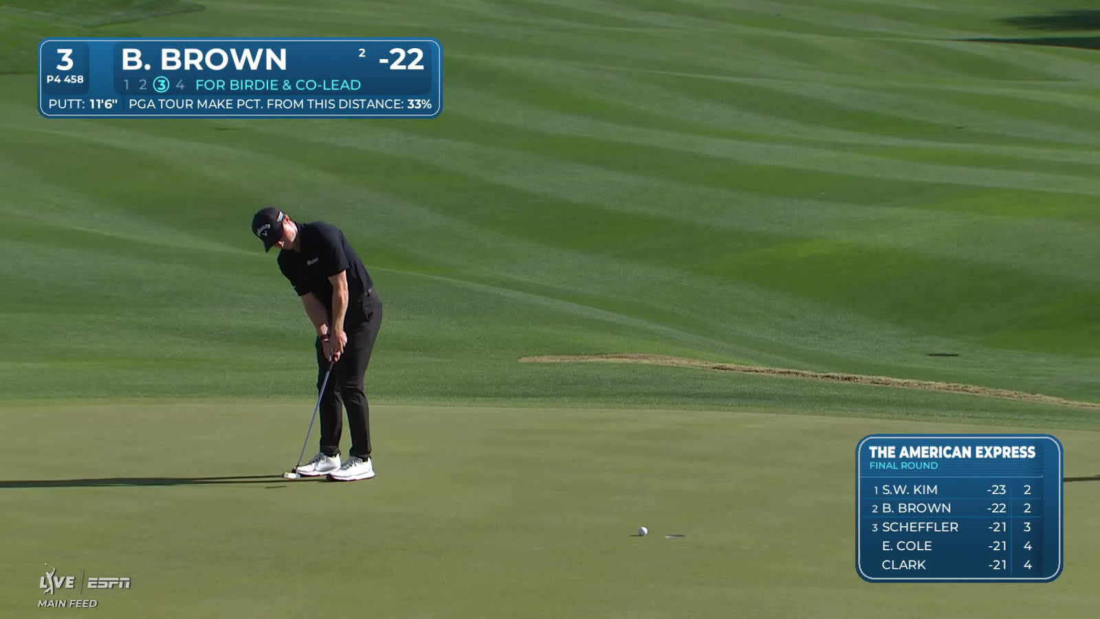 Blades Brown | Round 4 | 3rd hole | Shot 4 | 2026 The American Express