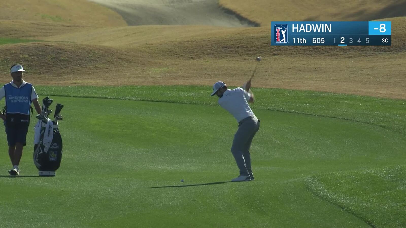 Adam Hadwin | Round 3 | 11th hole | Shot 2 | 2025 The American Express
