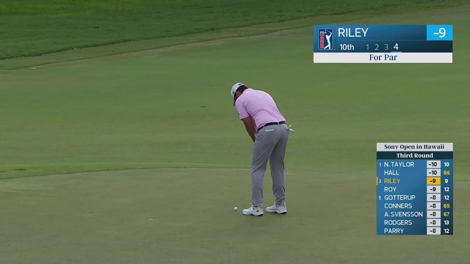 Davis Riley | Round 3 | 10th hole | Shot 4 | 2026 Sony Open