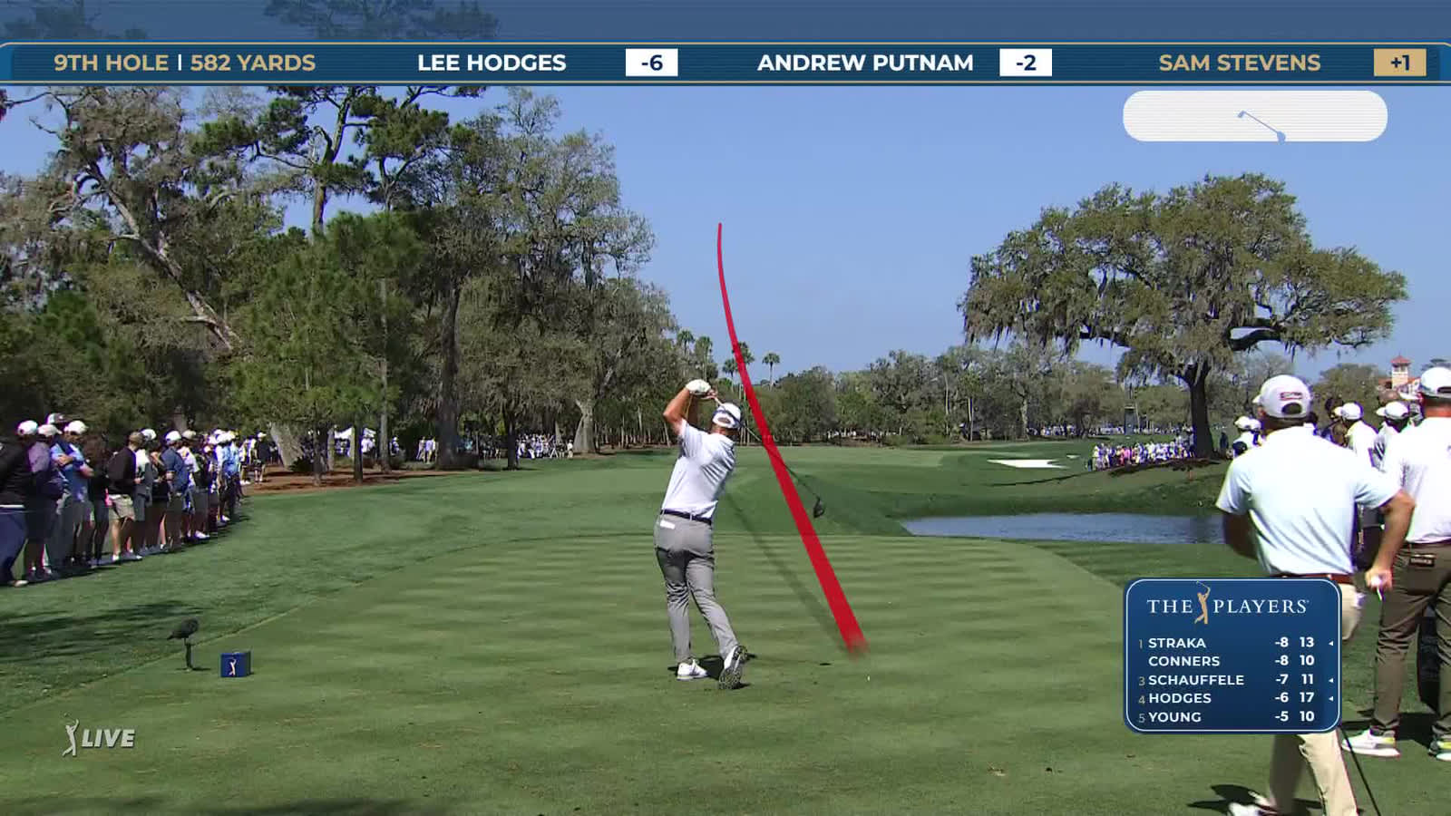 Sam Stevens | Round 2 | 9th hole | Shot 1 | 2026 THE PLAYERS