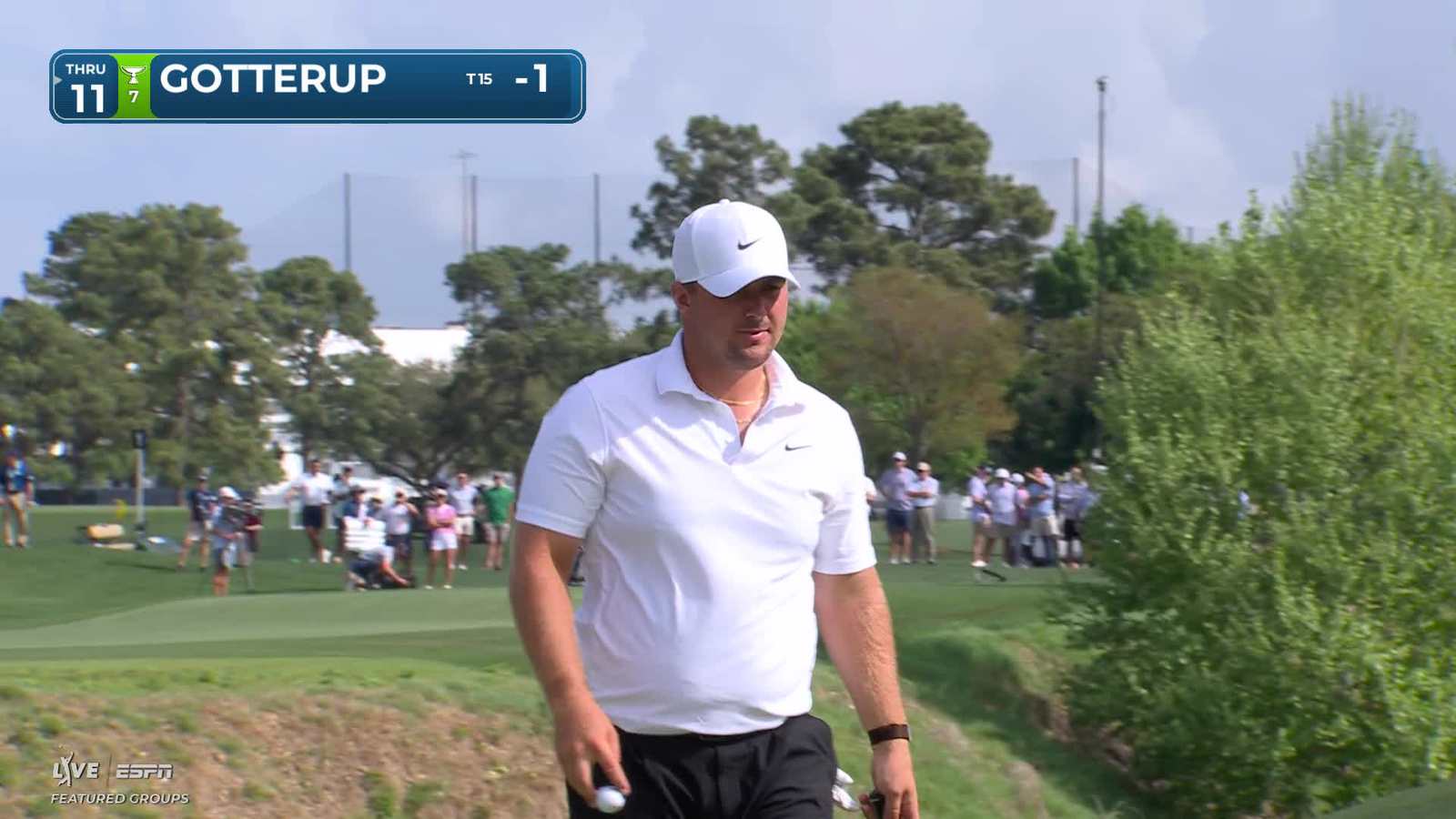 Chris Gotterup | Round 1 | 2nd hole | Shot 3 | -1 Houston Open