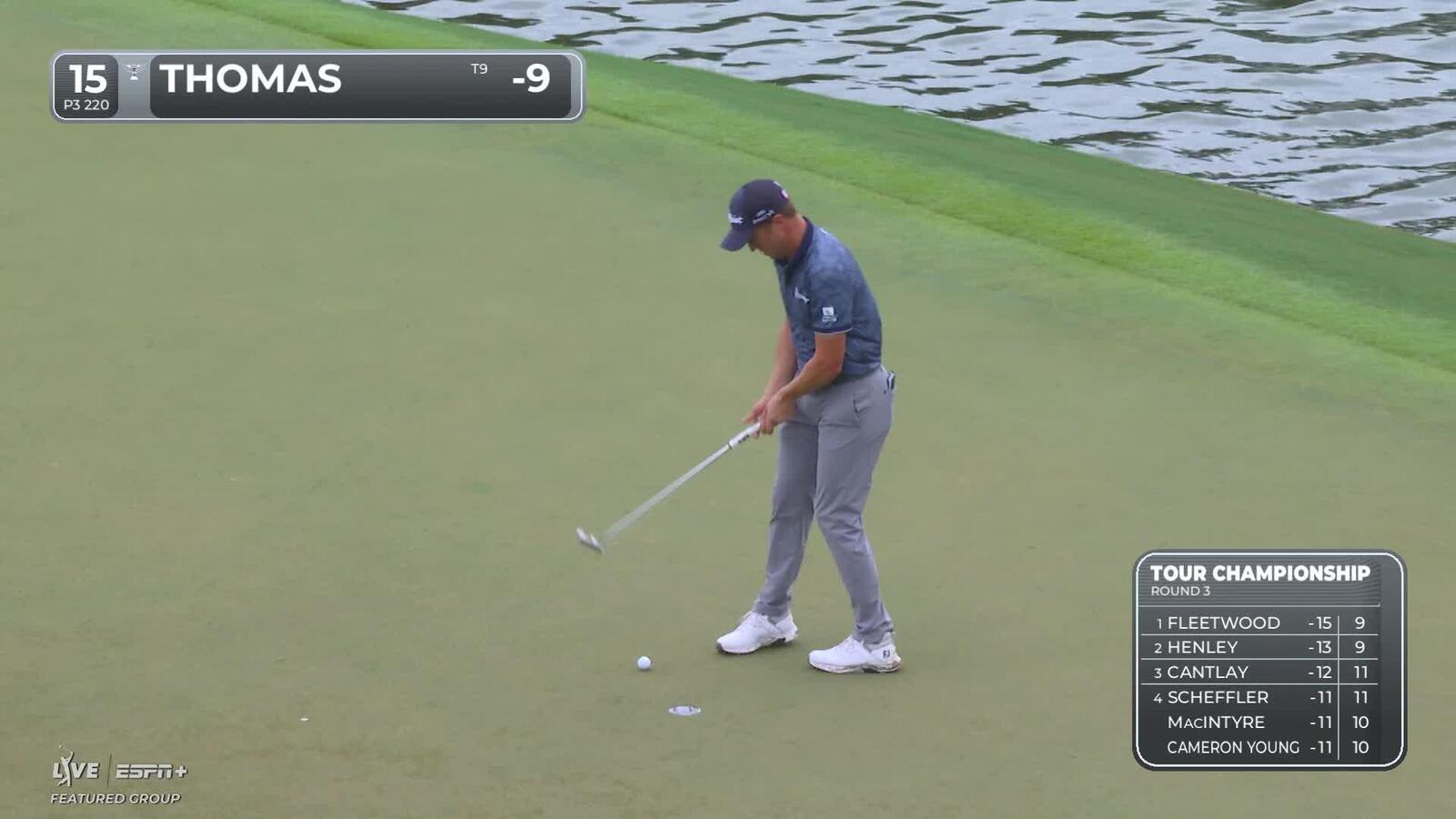 Justin Thomas | Round 3 | 15th hole | Shot 5 | 2025 TOUR Championship
