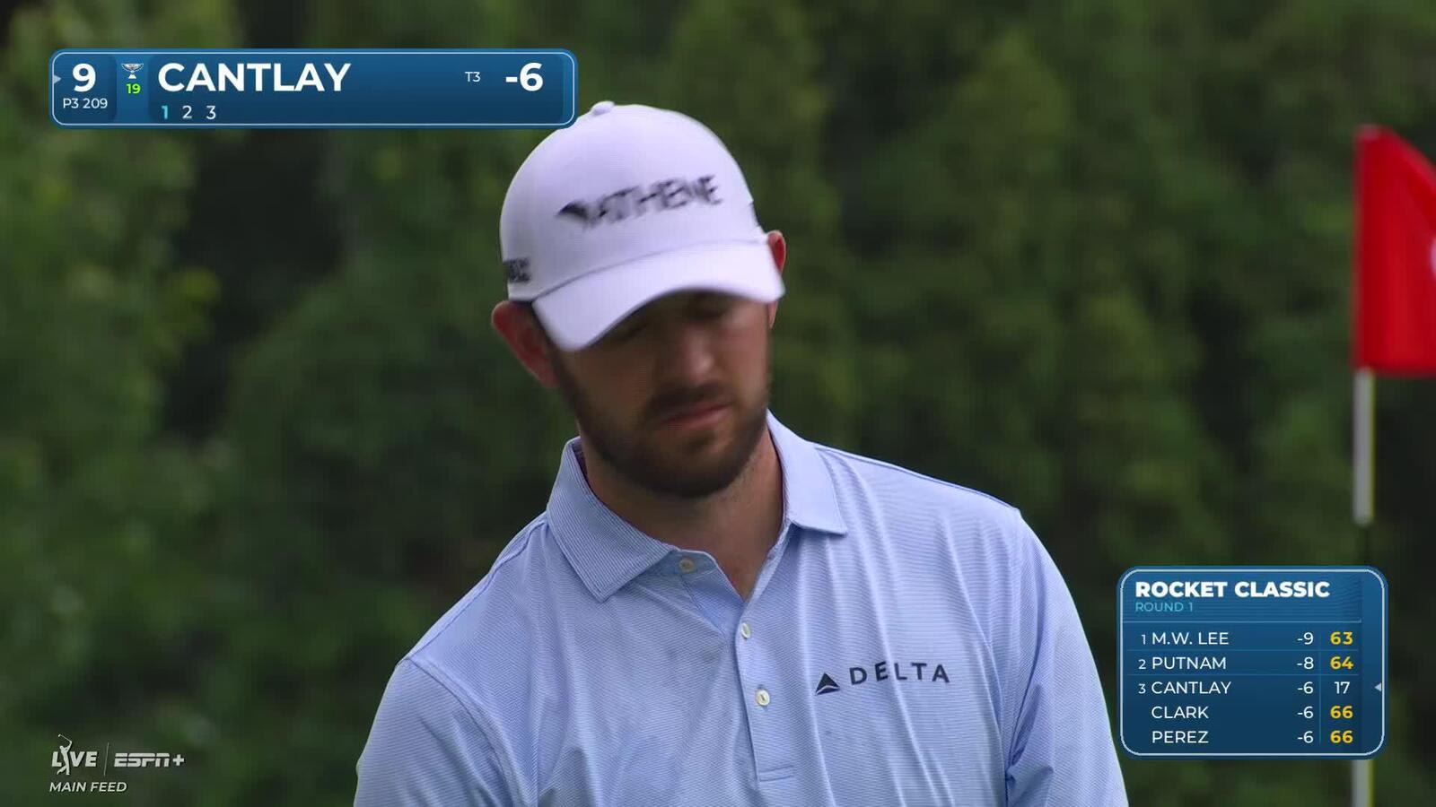 Patrick Cantlay | Round 1 | 9th hole | Shot 1 | 2025 Rocket Classic