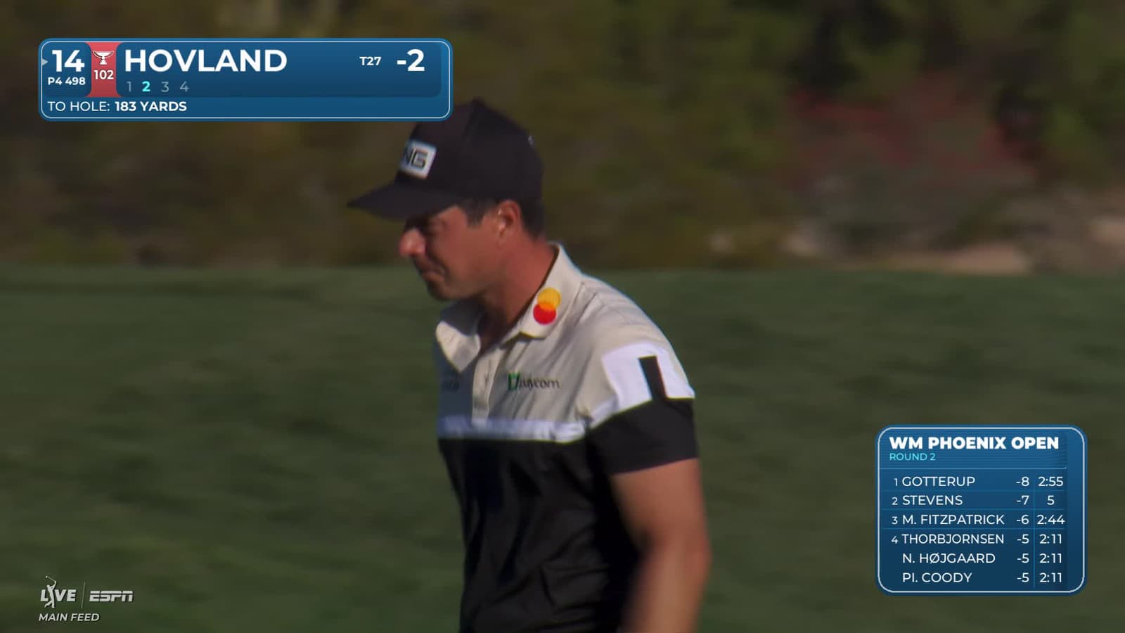 Viktor Hovland | Round 2 | 14th hole | Shot 2 | 2026 WM Phoenix Open