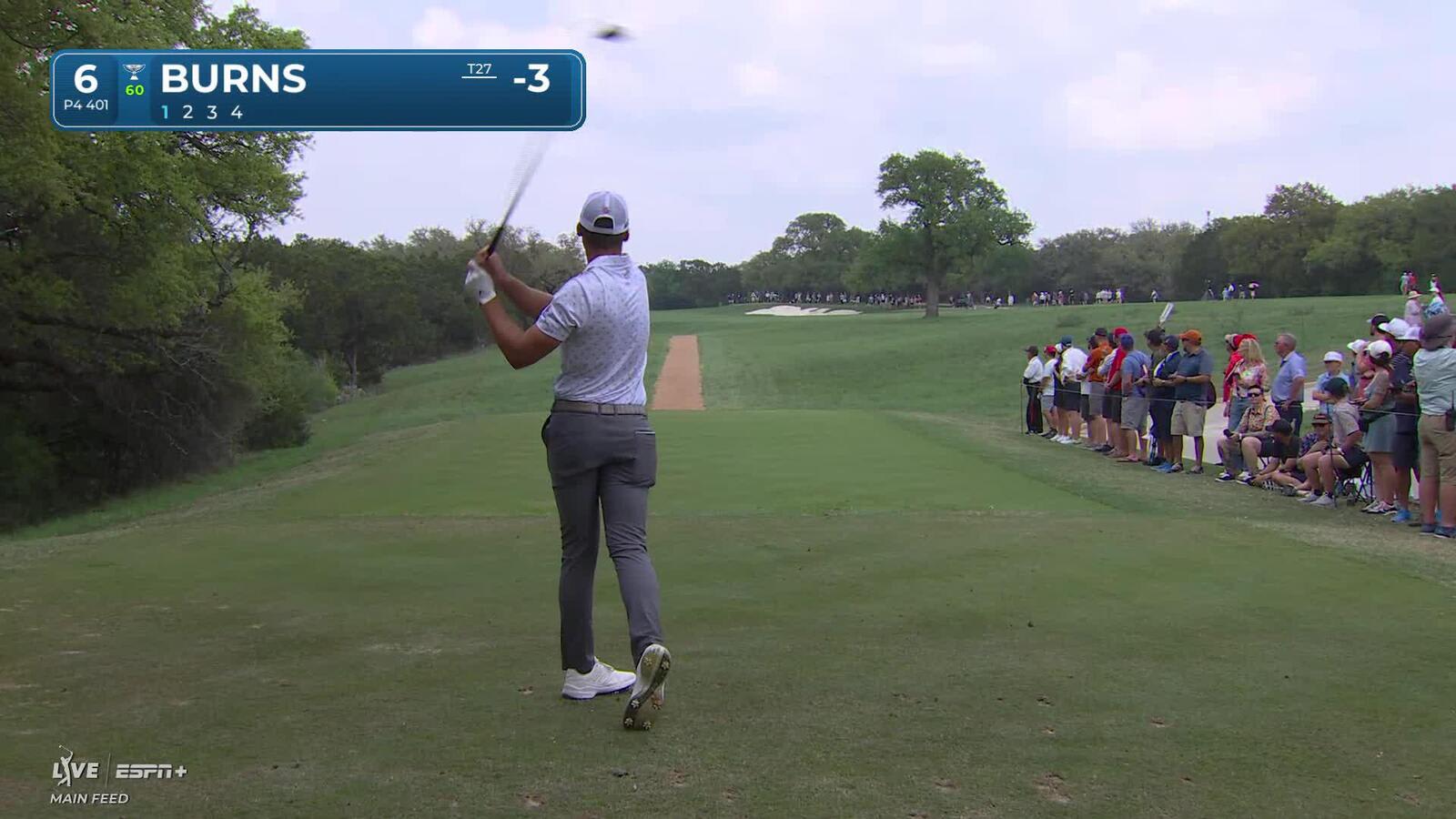 Sam Burns | Round 2 | 6th hole | Shot 1 | 2025 Valero
