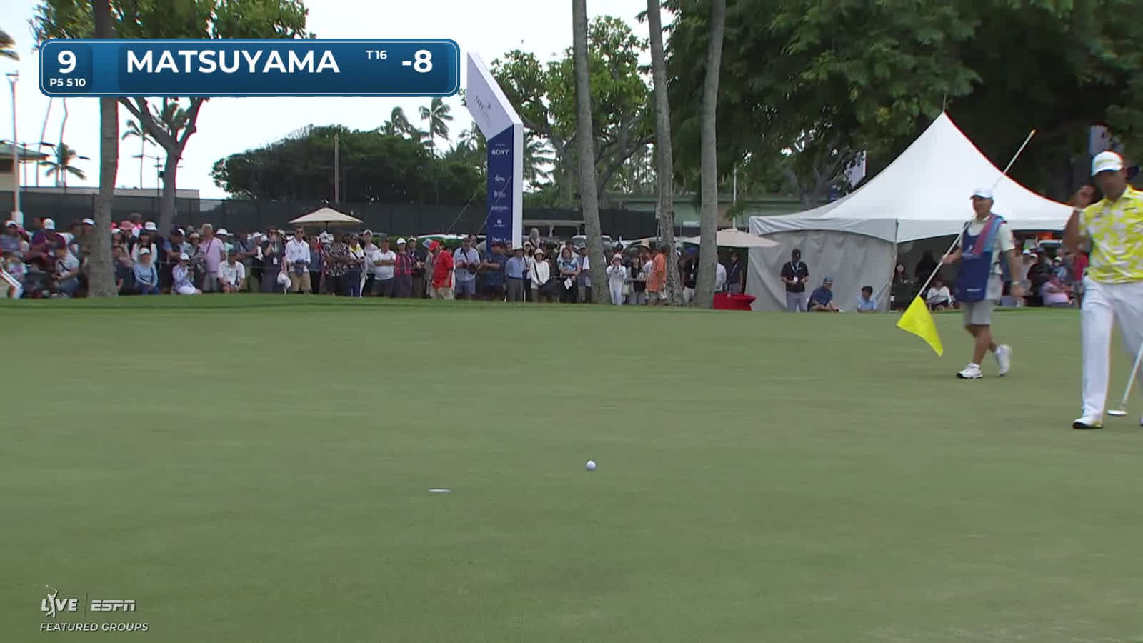 Hideki Matsuyama | Round 4 | 9th hole | Shot 4 | 2026 Sony Open