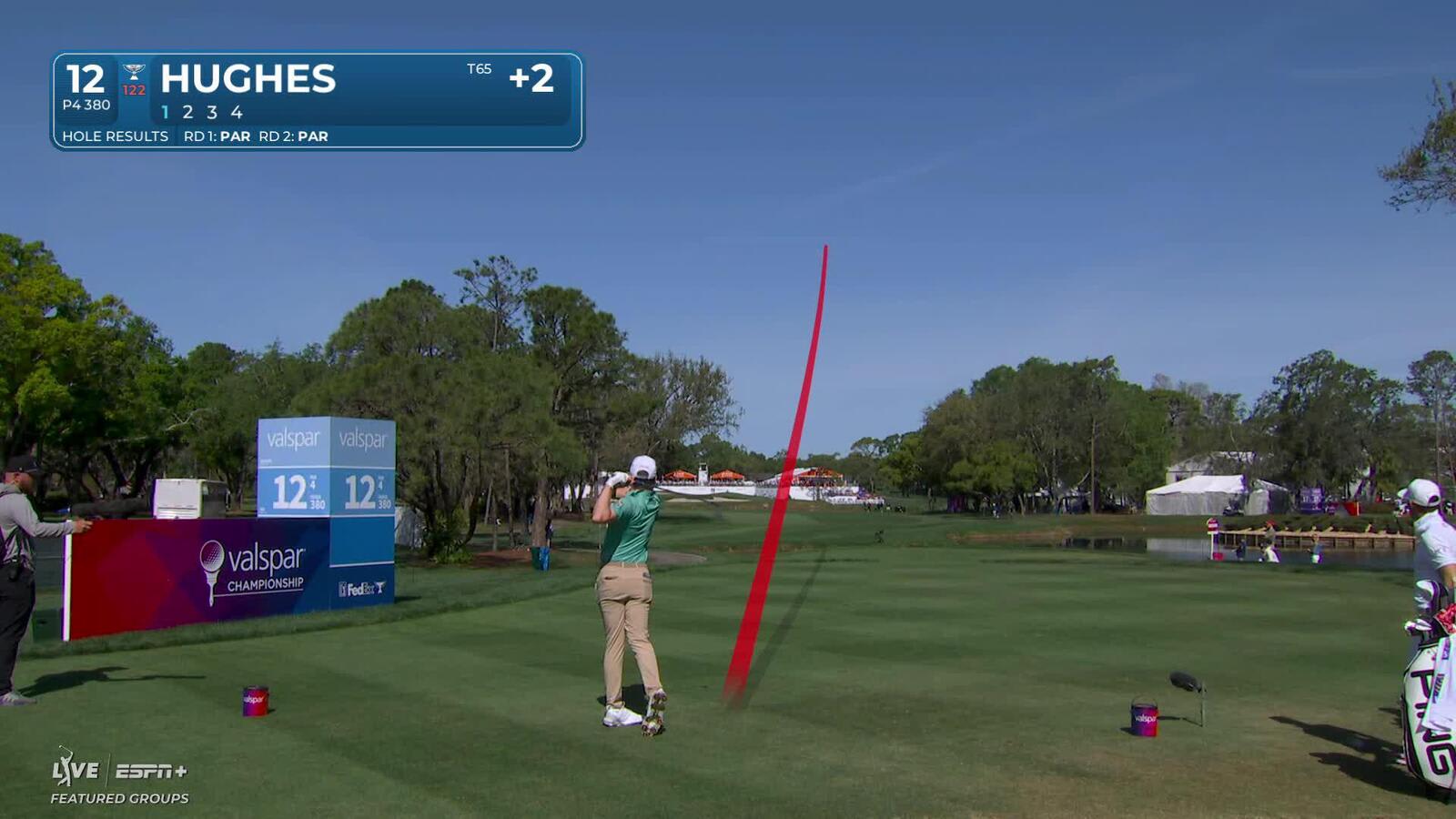 Mackenzie Hughes | Round 3 | 12th hole | Shot 1 | 2025 Valspar
