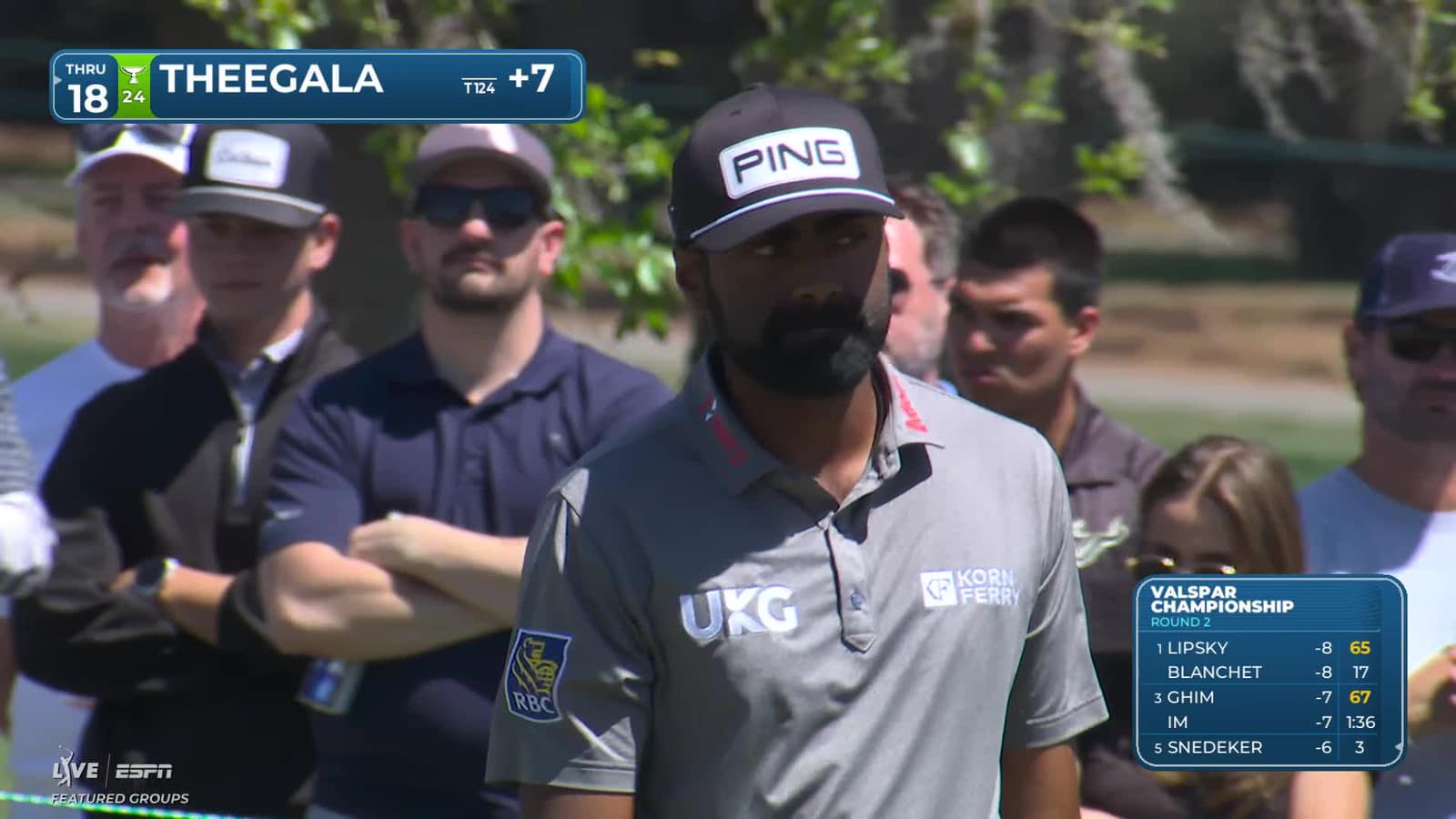 Sahith Theegala | Round 2 | 9th hole | Shot 5 | 2026 Valspar