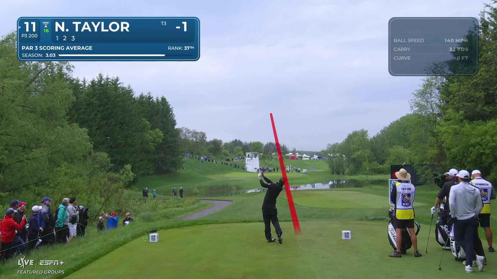Nick Taylor | Round 1 | 11th hole | Shot 1 | 2025 RBC Canadian