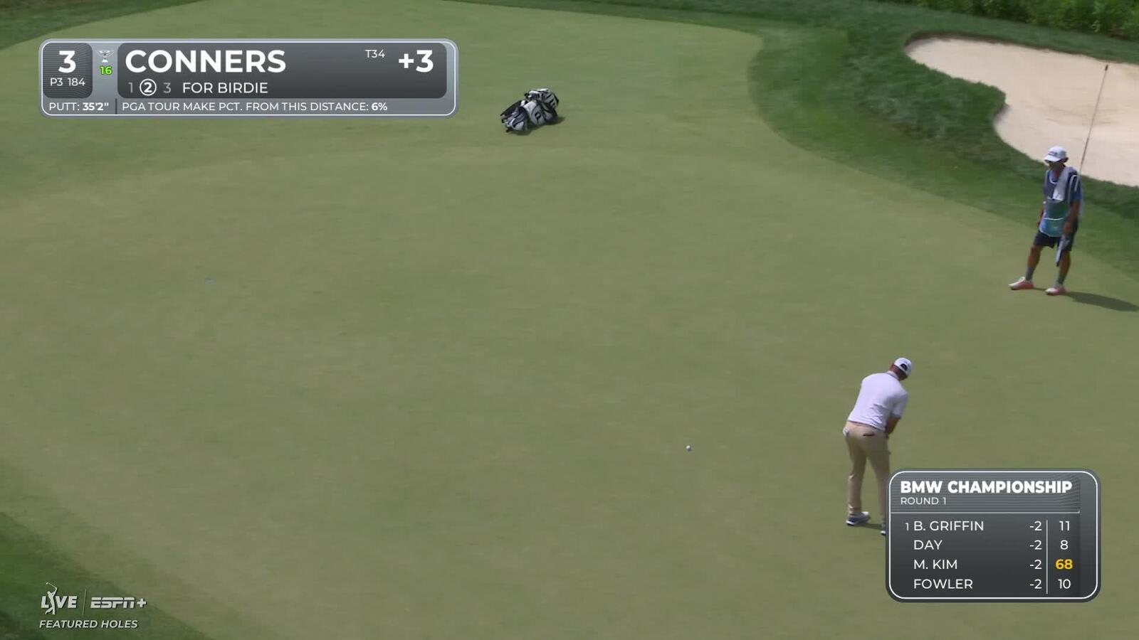 Corey Conners | Round 1 | 3rd hole | Shot 2 | 2025 BMW Championship