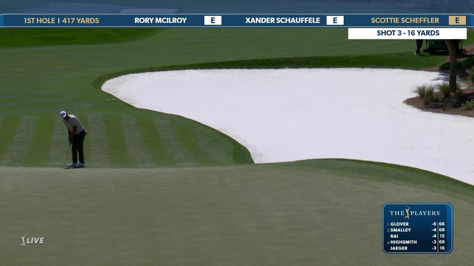Scottie Scheffler | Round 1 | 1st hole | Shot 3 | 2025 THE PLAYERS