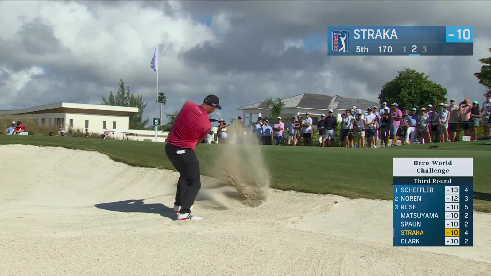 Sepp Straka | Round 3 | 5th hole | Shot 2 | 2025 Hero World Challenge