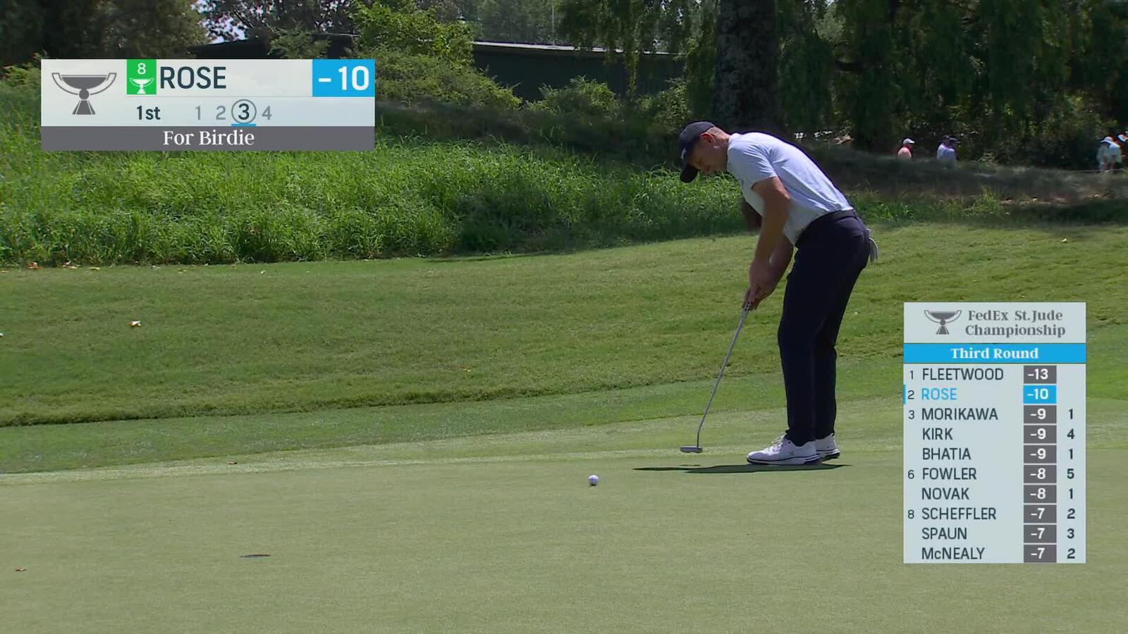 Justin Rose | Round 3 | 1st hole | Shot 4 | 2025 FedEx St. Jude
