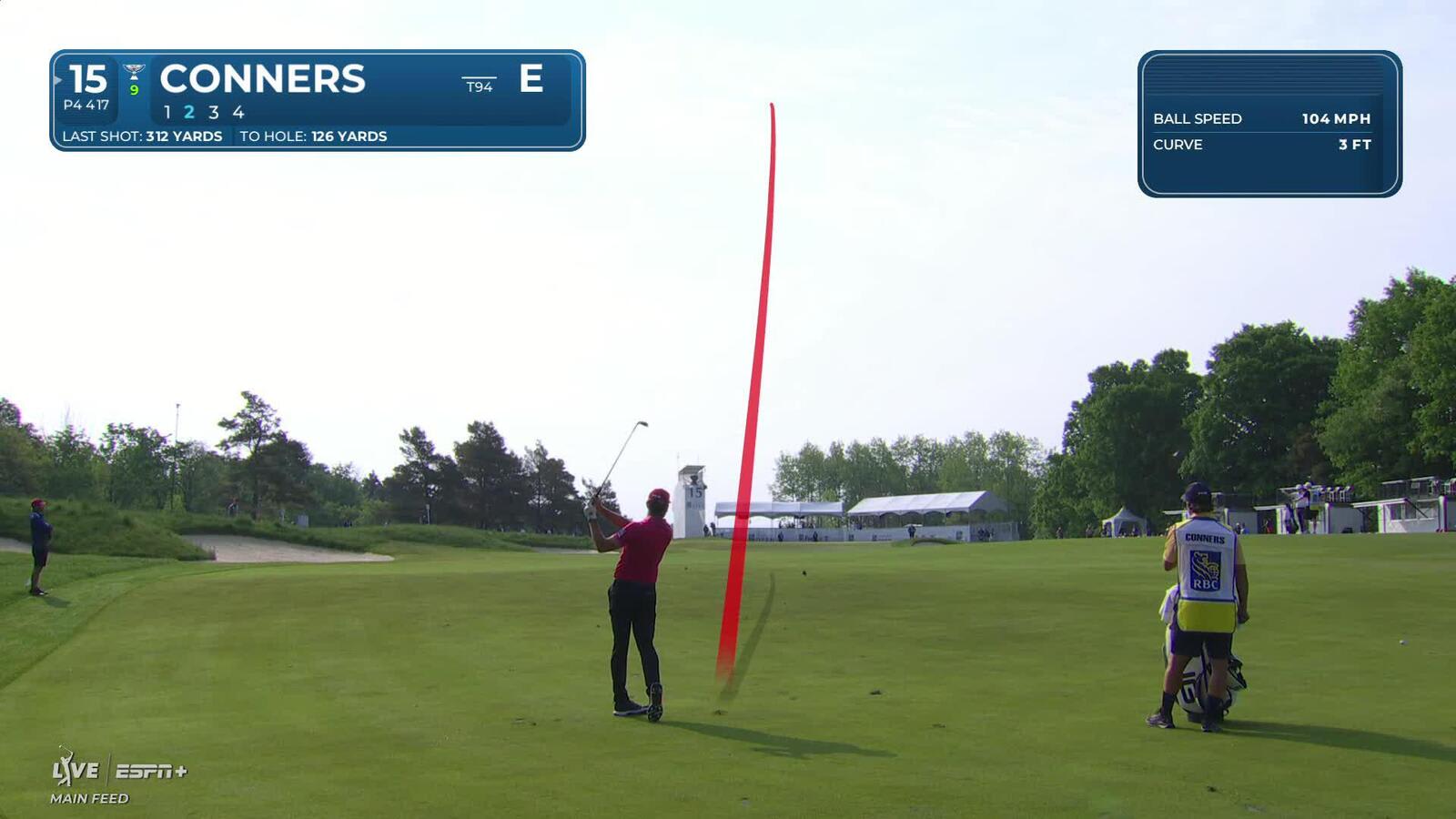 Corey Conners | Round 2 | 15th hole | Shot 2 | 2025 RBC Canadian