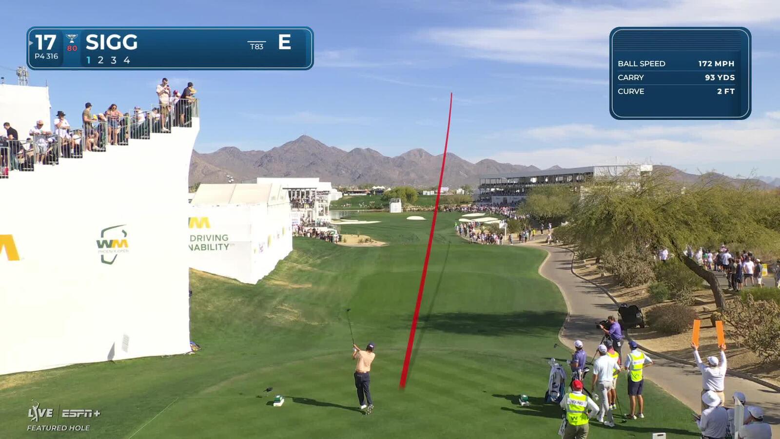Carson Young | Round 2 | 17th hole | Shot 1 | 2025 WM Phoenix Open