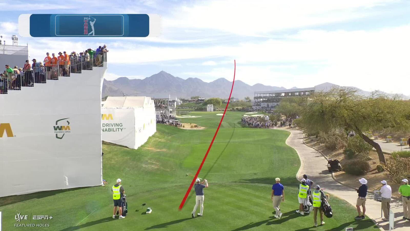 Robert MacIntyre | Round 2 | 17th hole | Shot 1 | 2025 WM Phoenix Open