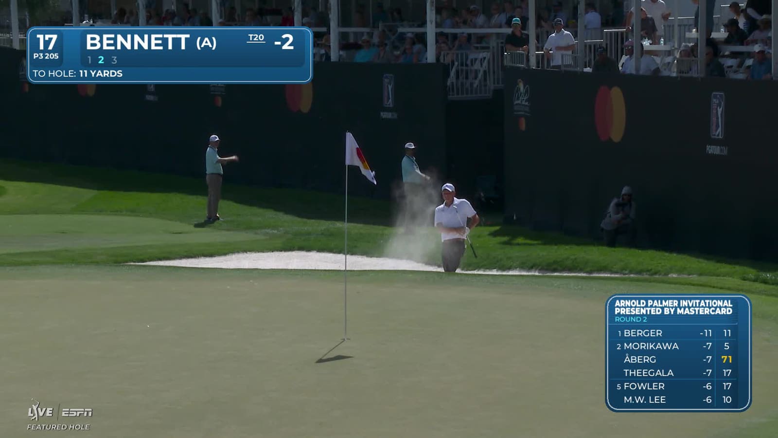 Daniel Bennett | Round 2 | 17th hole | Shot 2 | 2026 Arnold Palmer