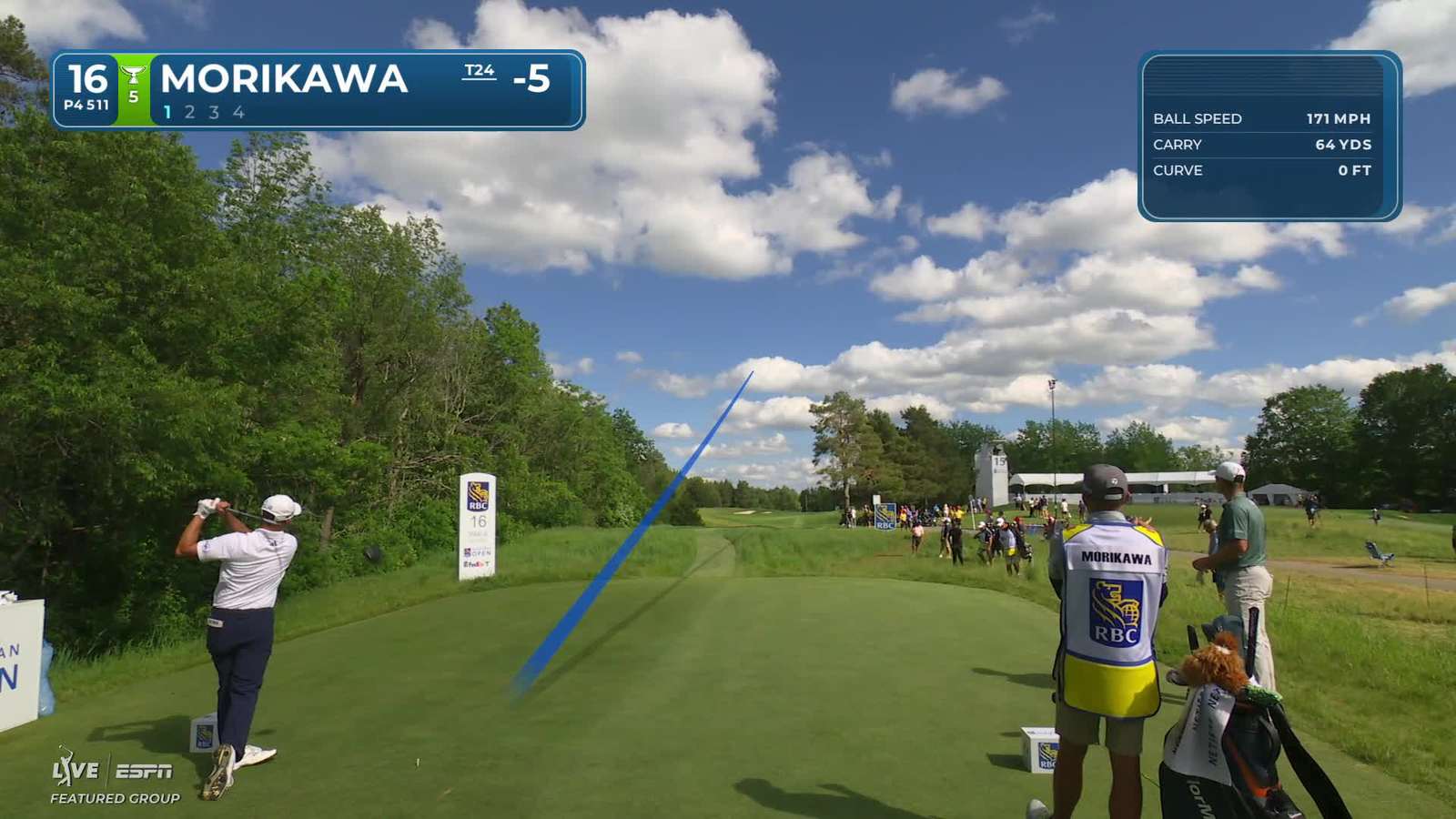 Collin Morikawa | Round 2 | 16th hole | Shot 1 | 2026 RBC Canadian