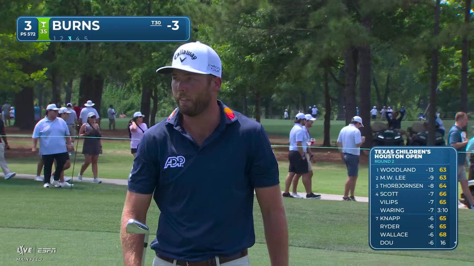 Sam Burns | Round 2 | 3rd hole | Shot 3 | 2026 Texas Children's