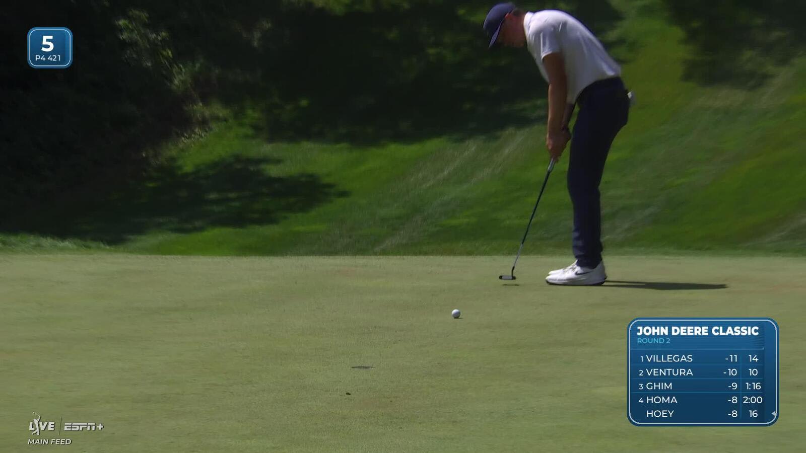 Davis Thompson | Round 2 | 5th hole | Shot 3 | 2025 John Deere
