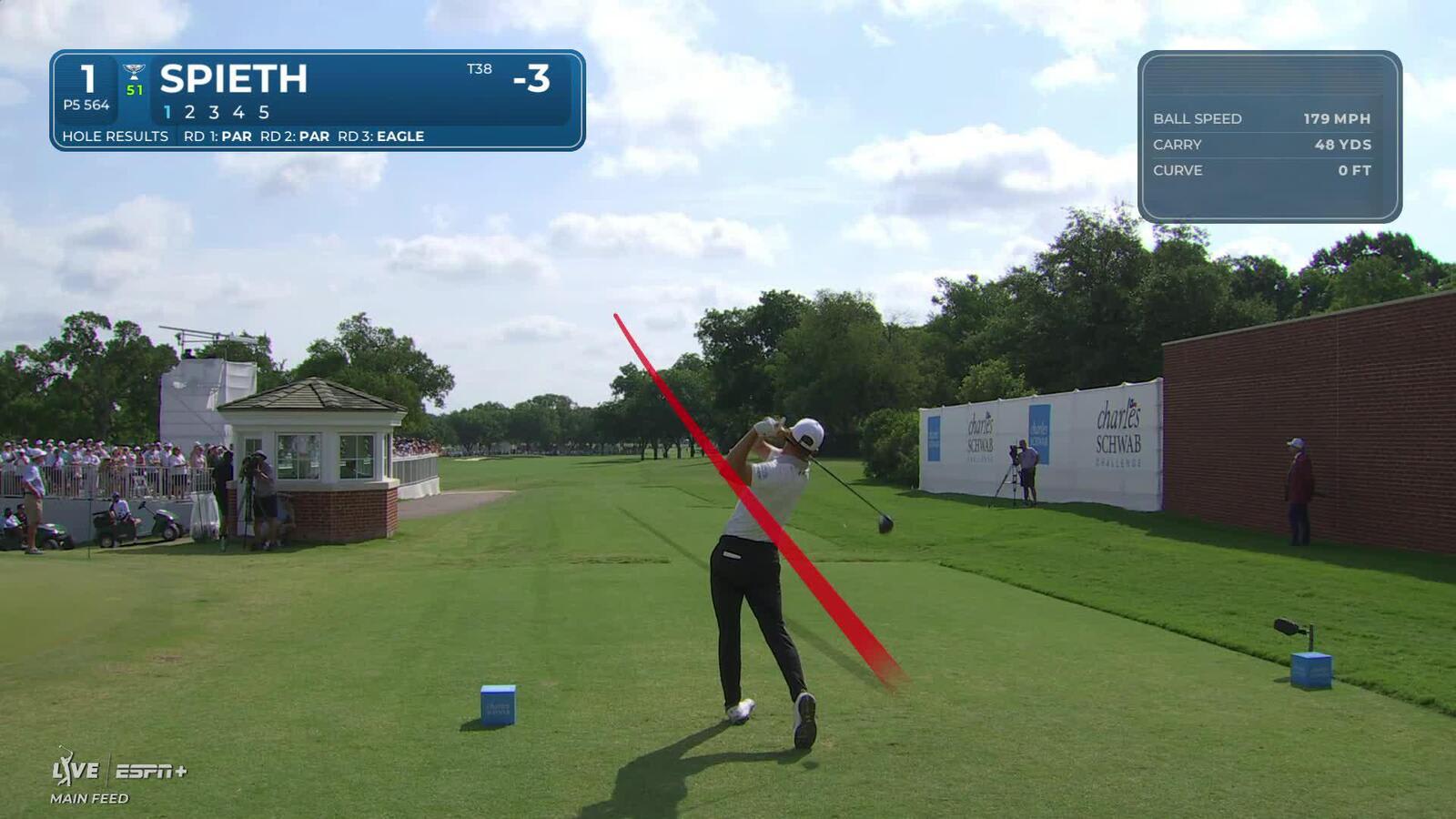 Jordan Spieth | Round 4 | 1st hole | Shot 1 | 2025 Charles Schwab