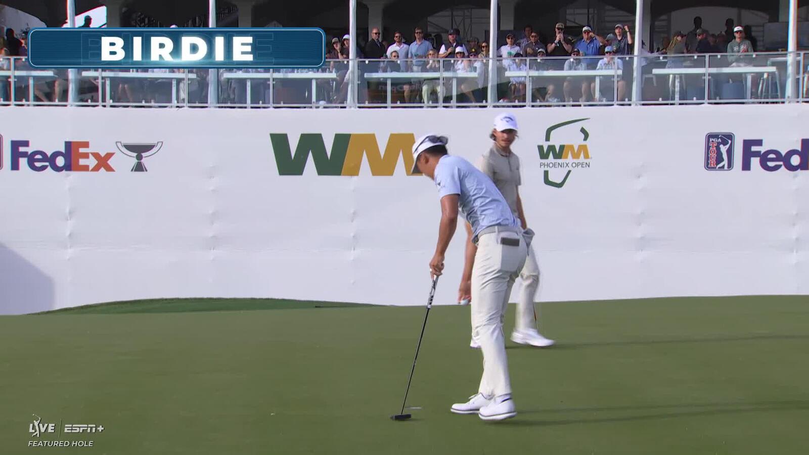 Michael Kim | Round 2 | 16th hole | Shot 2 | 2025 WM Phoenix Open