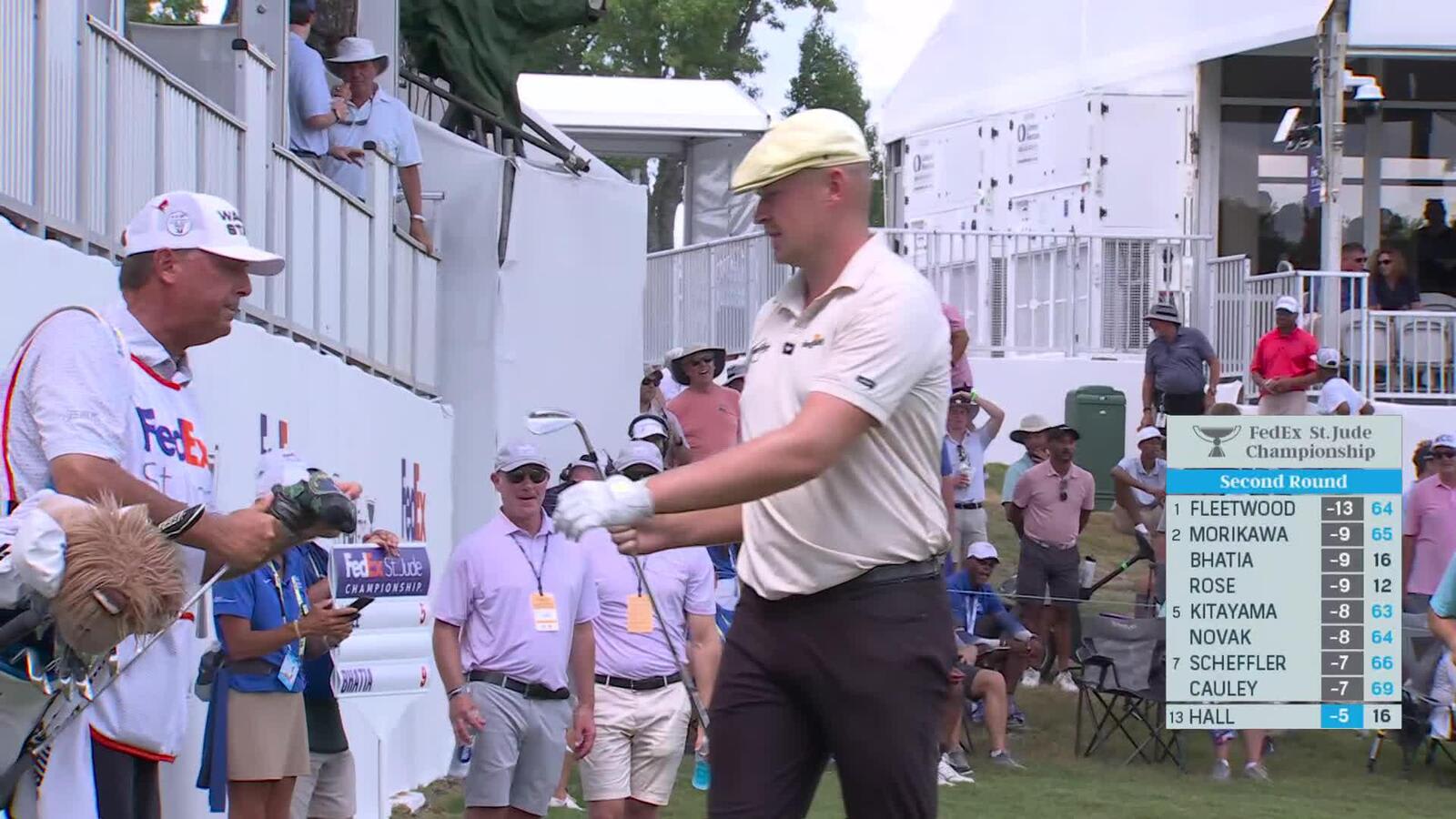 Harry Hall | Round 2 | 17th hole | Shot 3 | 2025 FedEx St. Jude