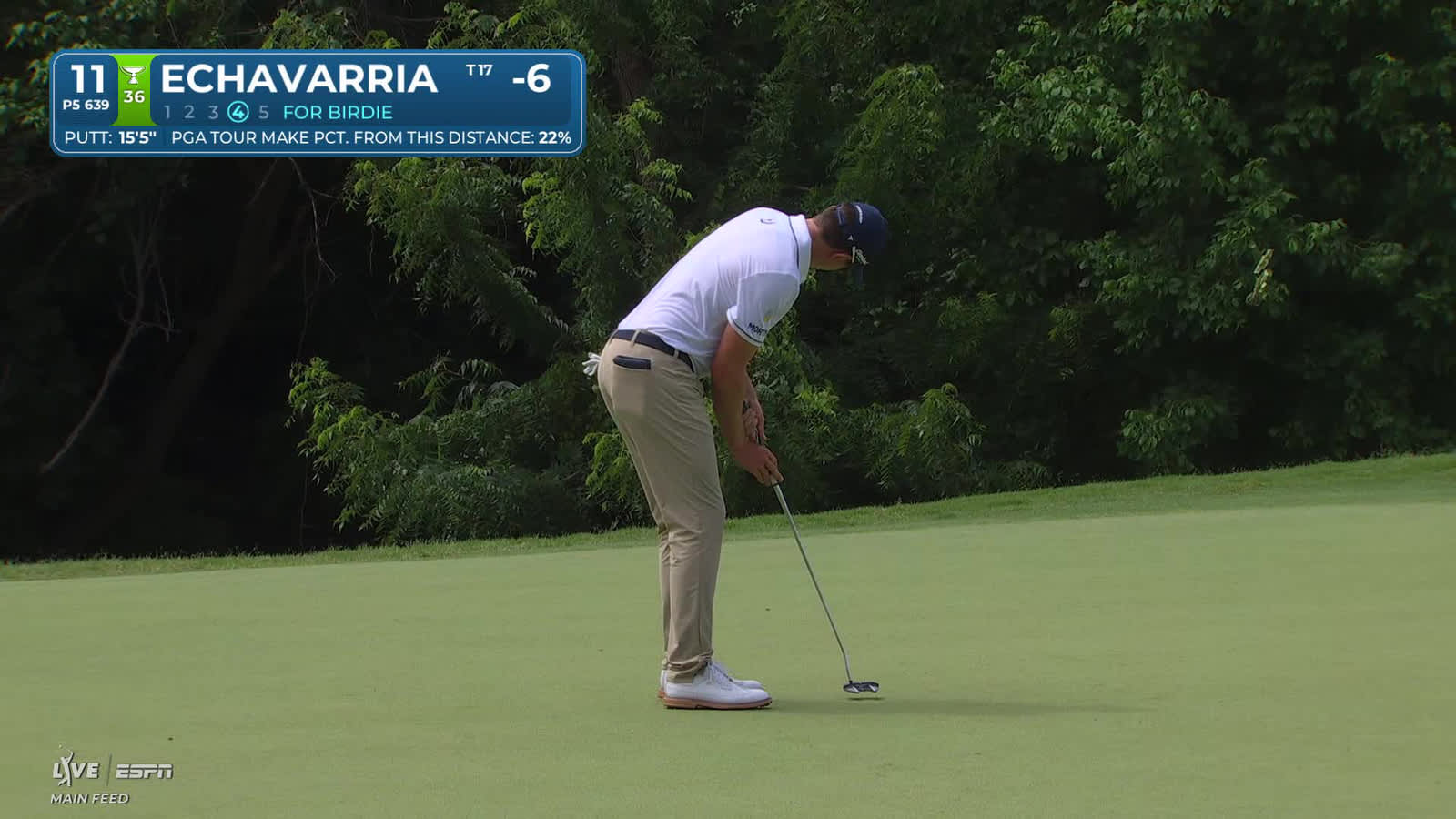 Nico Echavarria | Round 3 | 11th hole | Shot 4 | 2026 Charles Schwab