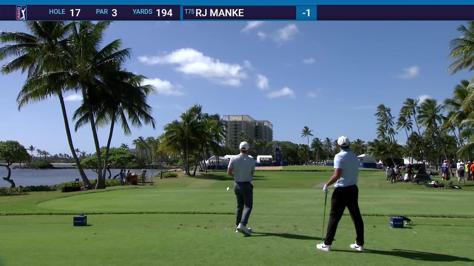 RJ Manke | Round 2 | 17th hole | Shot 1 | 2025 Sony Open