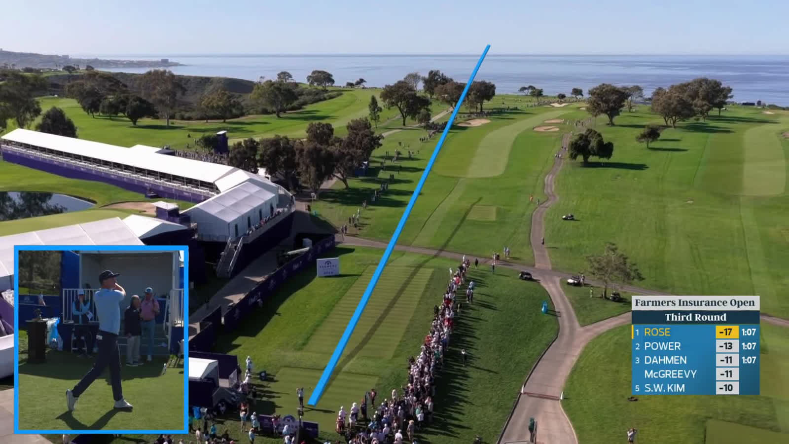 Justin Rose | Round 3 | 1st hole | Shot 1 | 2026 Farmers