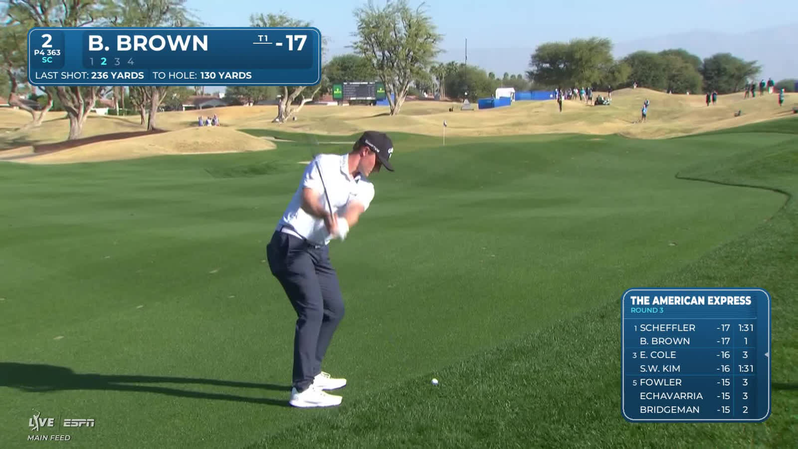 Blades Brown | Round 3 | 2nd hole | Shot 2 | 2026 The American Express