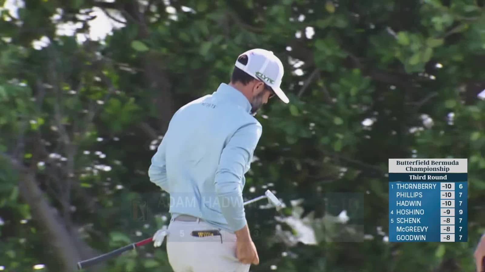 Adam Hadwin | Round 3 | 7th hole | Shot 5 | 2025 Butterfield Bermuda