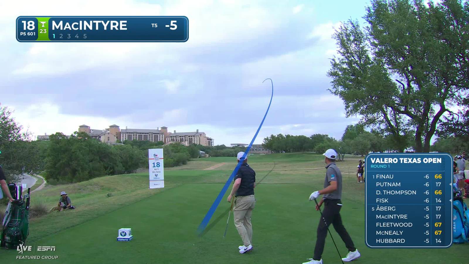 Robert MacIntyre | Round 1 | 18th hole | Shot 1 | 2026 Valero