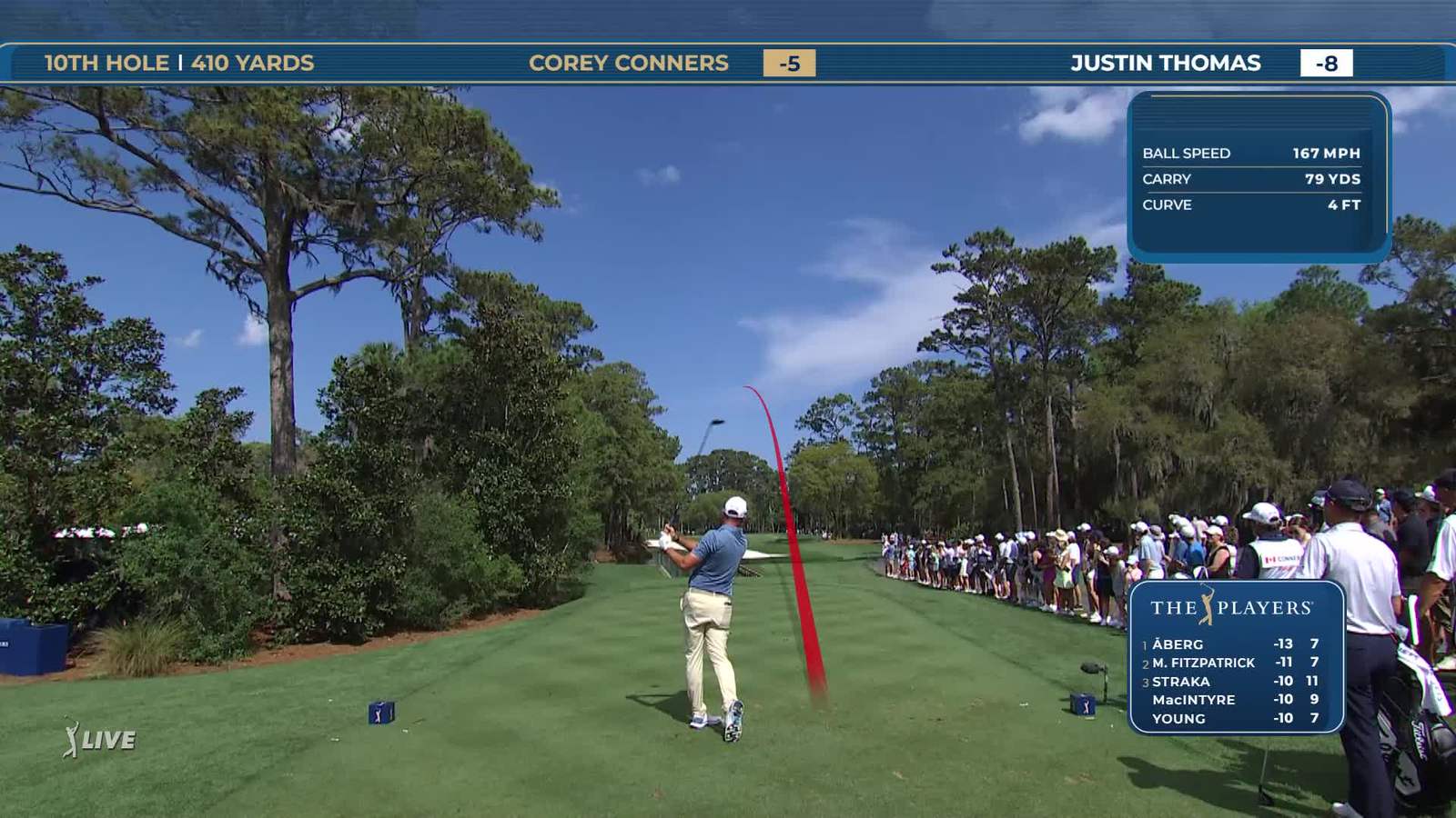 Corey Conners | Round 4 | 10th hole | Shot 1 | 2026 THE PLAYERS