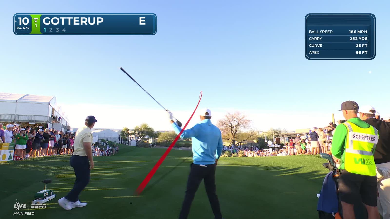 Chris Gotterup | Round 1 | 10th hole | Shot 1 | 2026 WM Phoenix Open