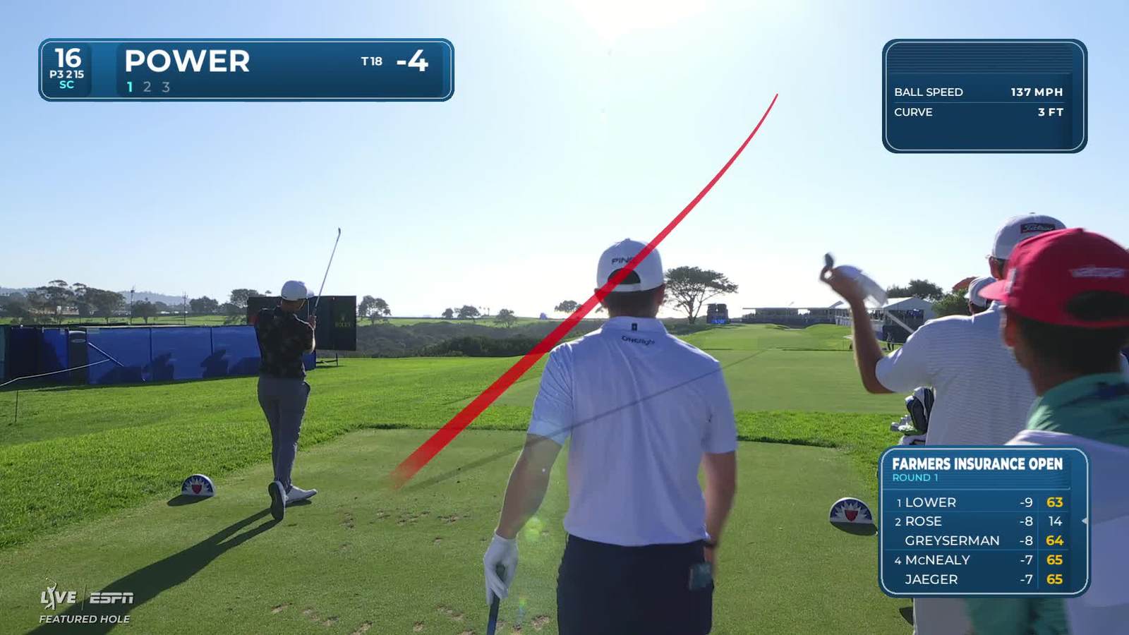 Seamus Power | Round 1 | 16th hole | Shot 1 | 2026 Farmers