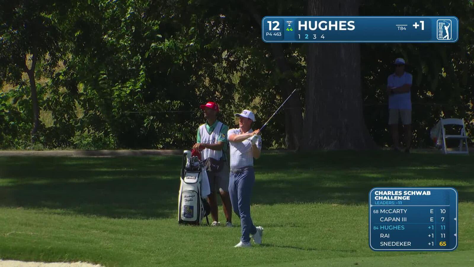 Mackenzie Hughes | Round 2 | 12th hole | Shot 2 | 2025 Charles Schwab