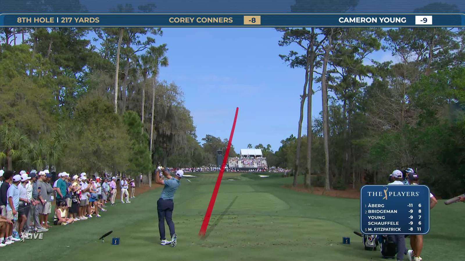 Corey Conners | Round 3 | 8th hole | Shot 1 | 2026 THE PLAYERS