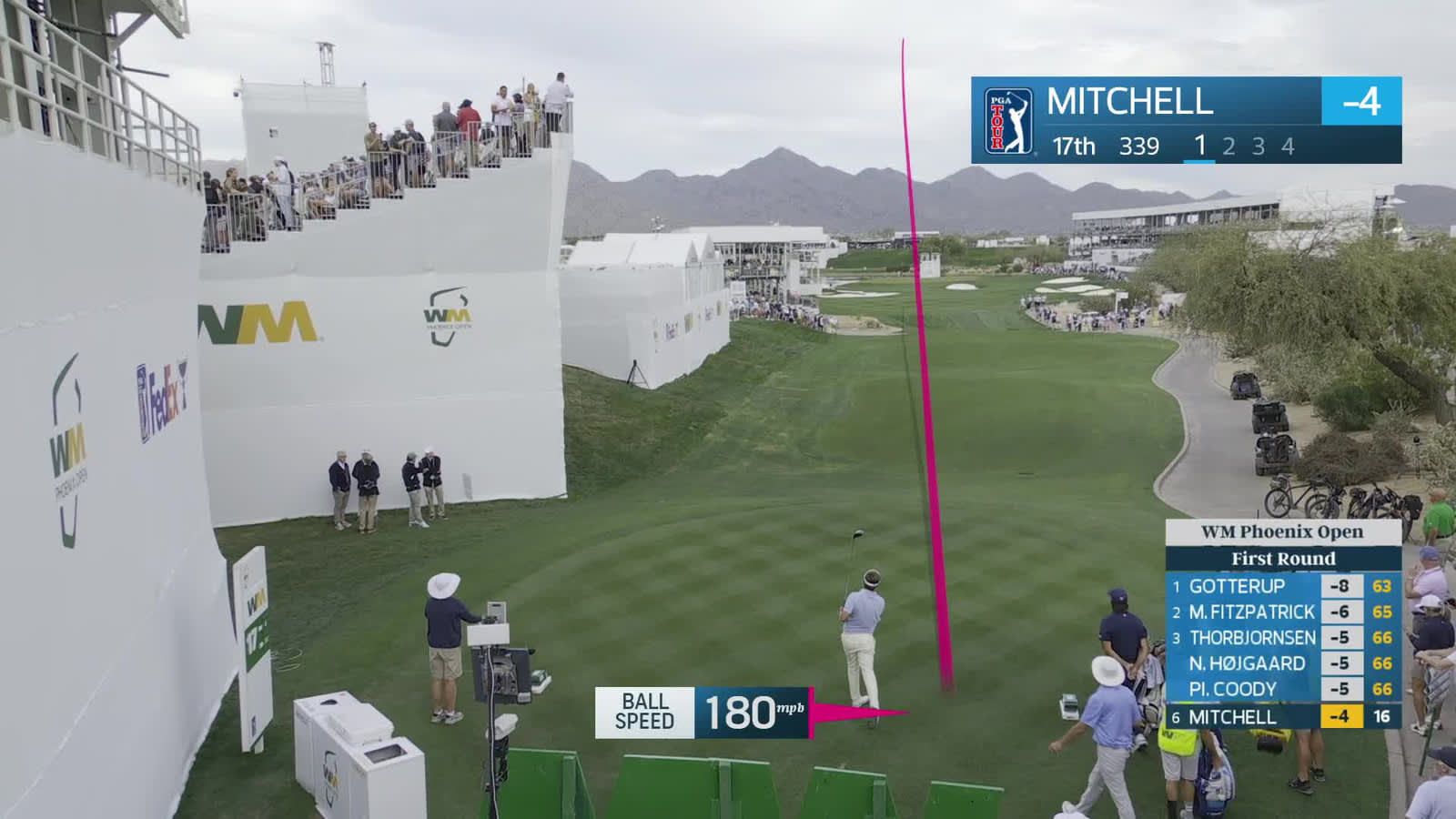 Keith Mitchell | Round 1 | 17th hole | Shot 1 | 2026 WM Phoenix Open