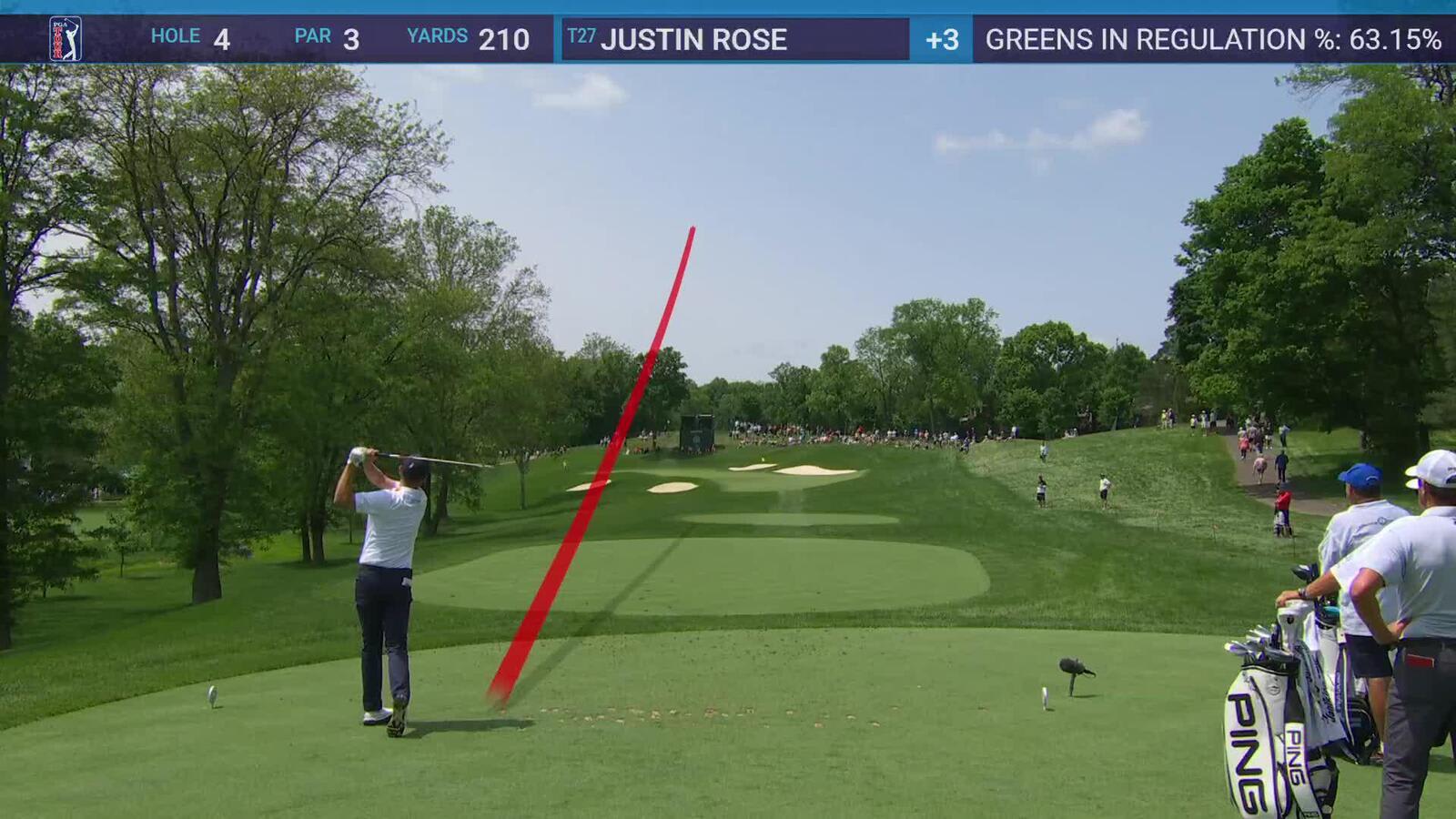 Justin Rose | Round 3 | 4th hole | Shot 1 | 2025 the Memorial