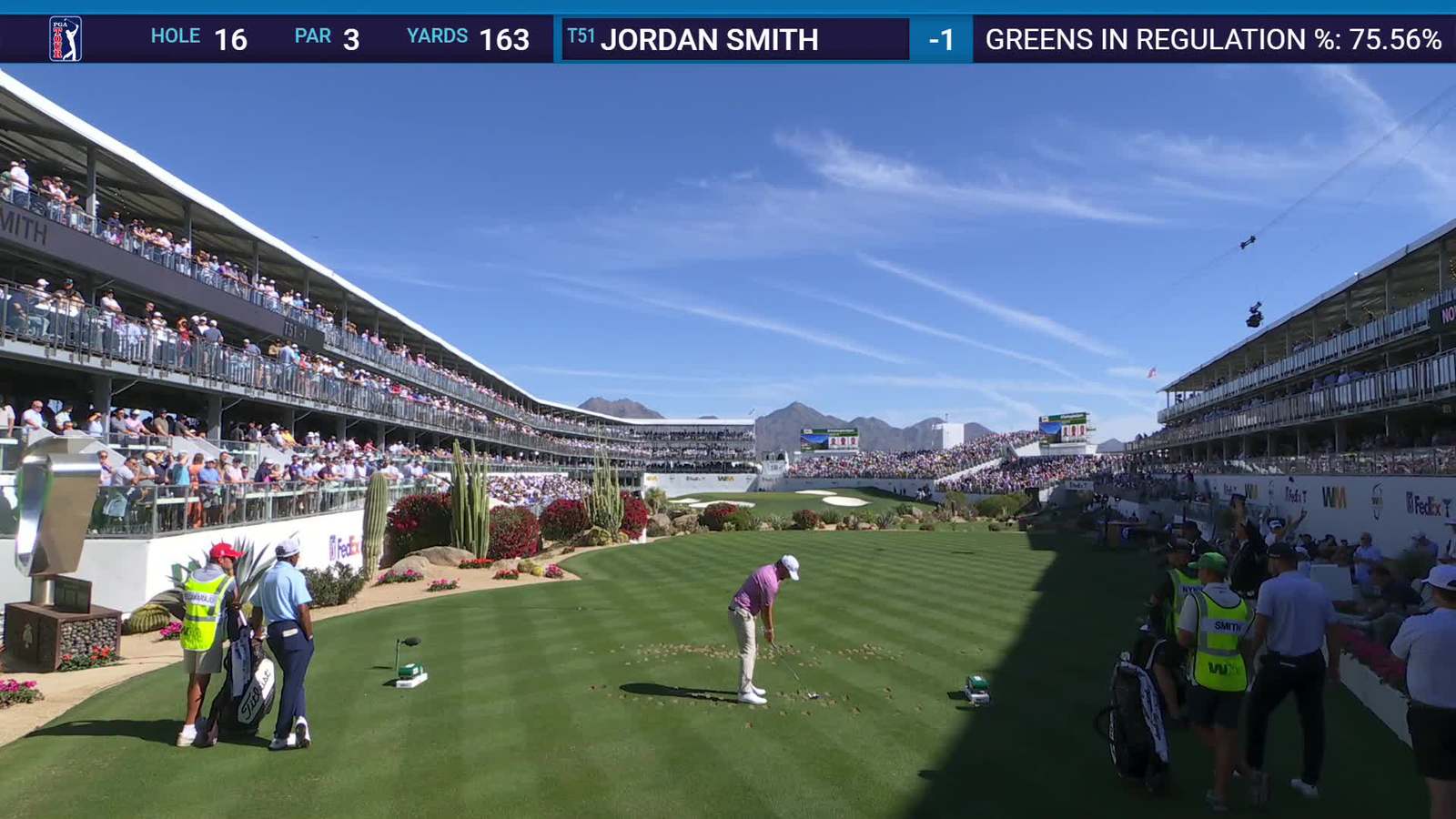 Jordan L Smith | Round 2 | 16th hole | Shot 1 | 2026 WM Phoenix Open