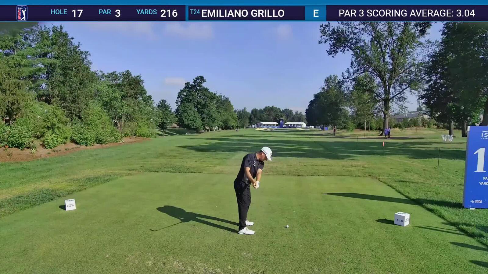 Emiliano Grillo | Round 1 | 17th hole | Shot 1 | 2025 ISCO Championship
