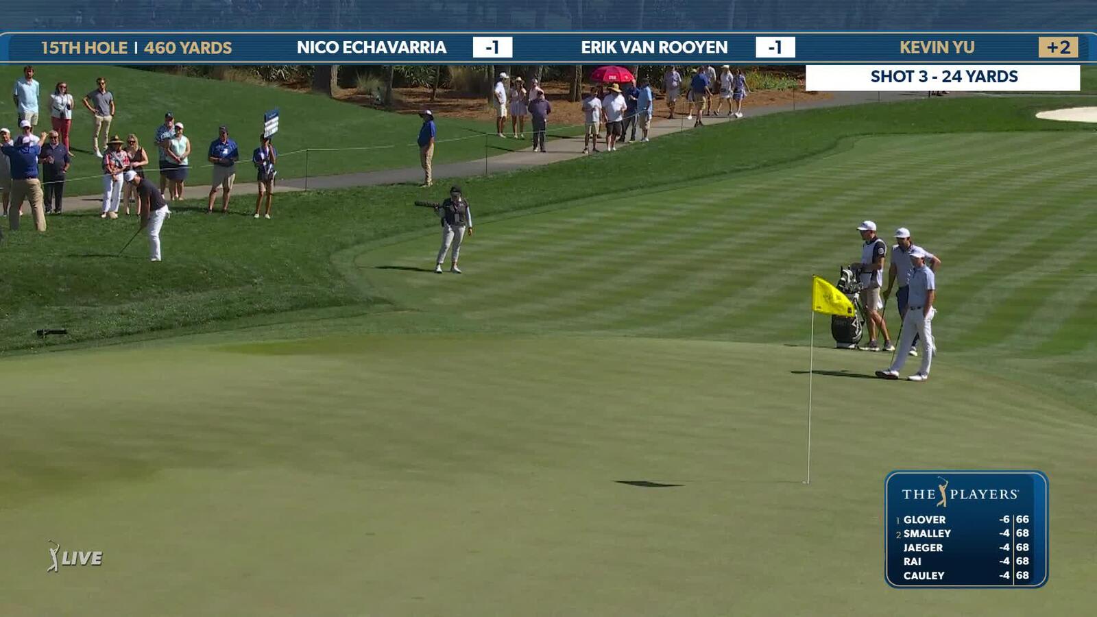 Kevin Yu | Round 1 | 15th hole | Shot 3 | 2025 THE PLAYERS