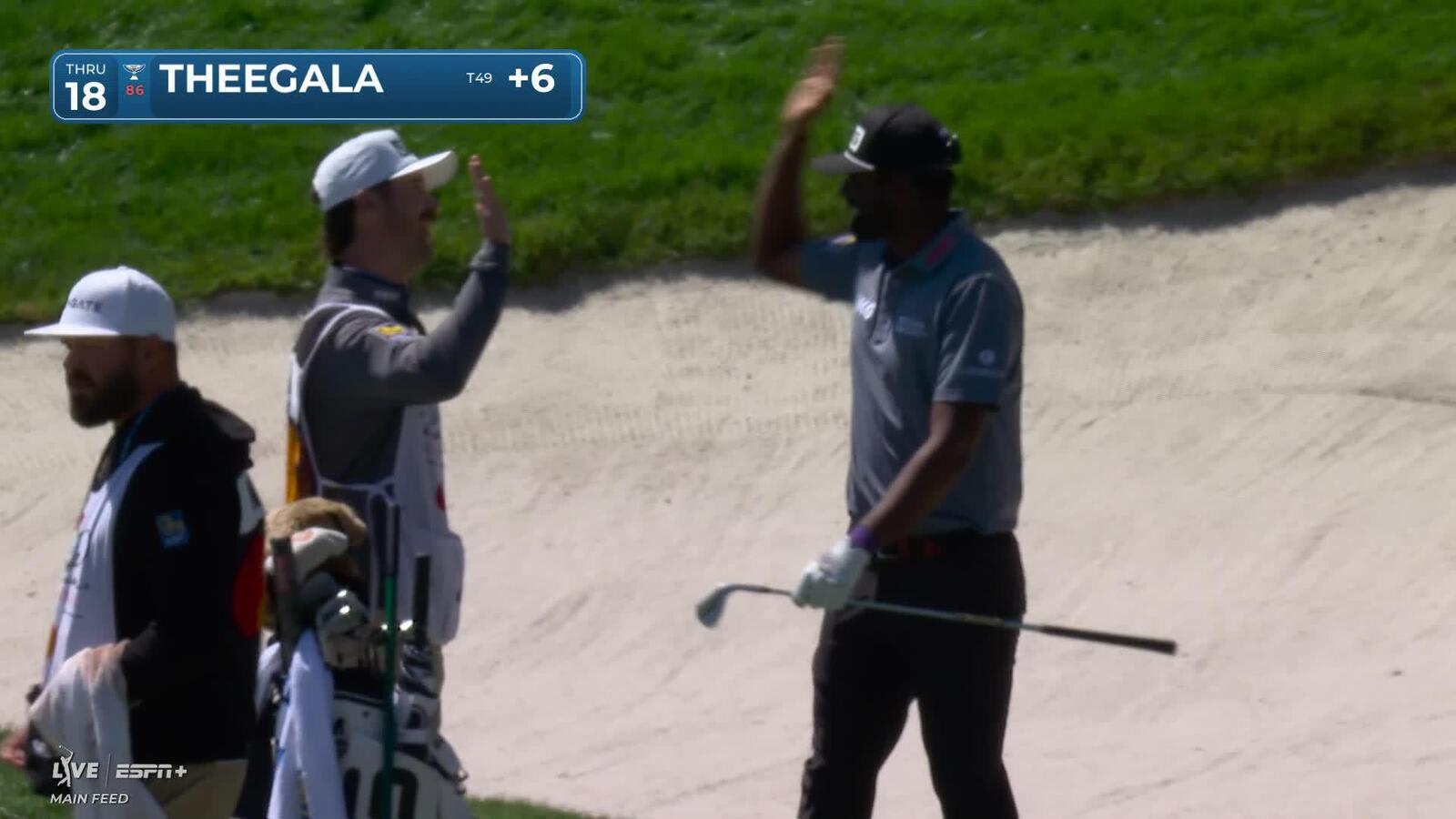 Sahith Theegala | Round 1 | 18th hole | Shot 3 | 2025 Arnold Palmer