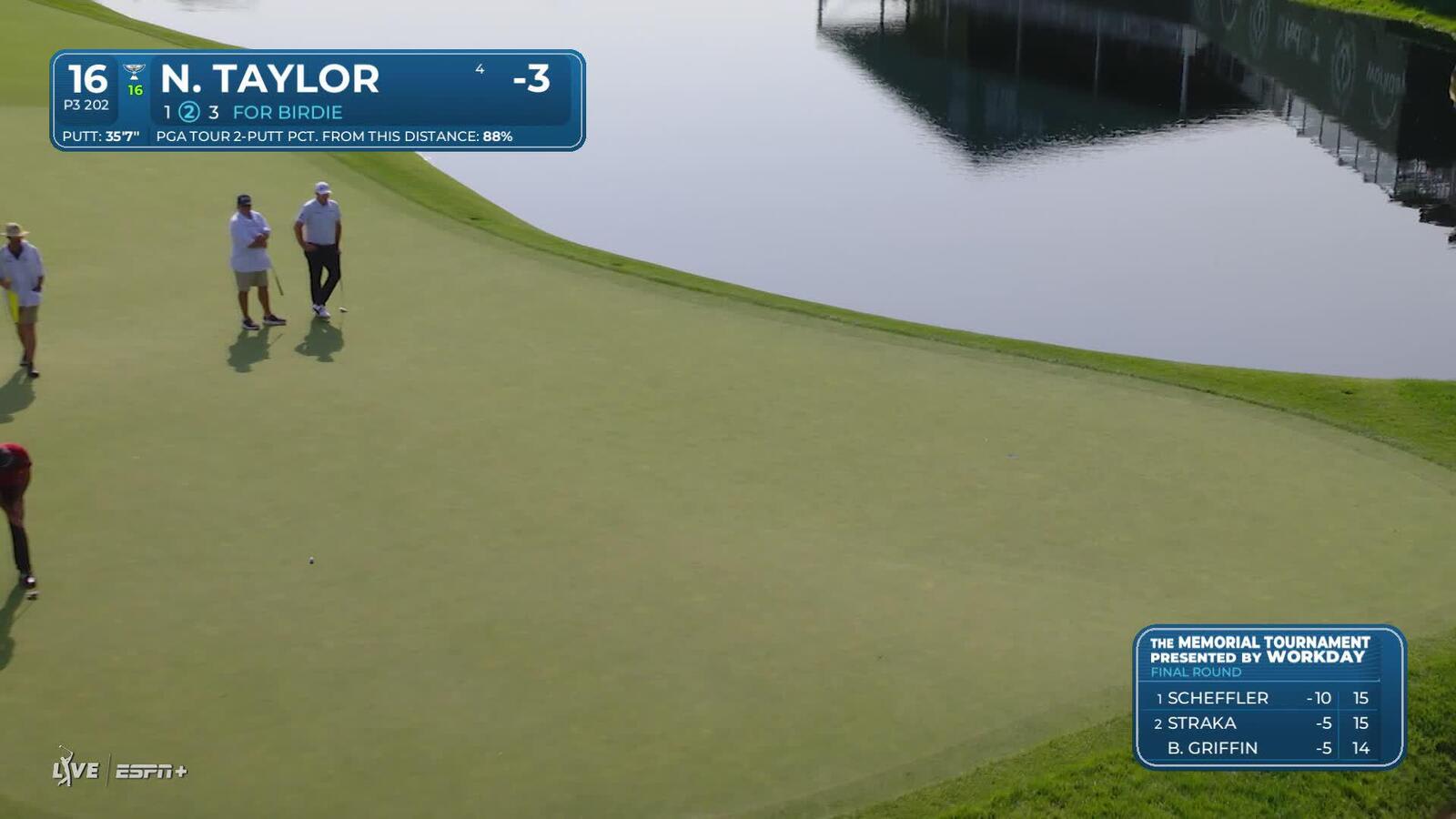 Nick Taylor | Round 4 | 16th hole | Shot 2 | 2025 the Memorial