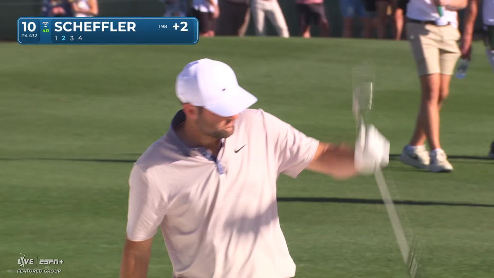 Scottie Scheffler | Round 1 | 10th hole | Shot 2 | 2025 WM Phoenix Open