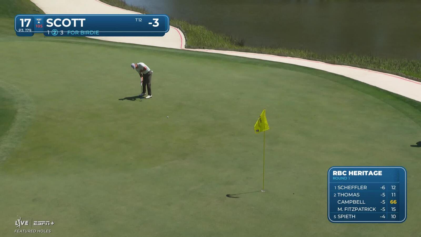 Adam Scott | Round 1 | 17th hole | Shot 2 | 2025 RBC Heritage