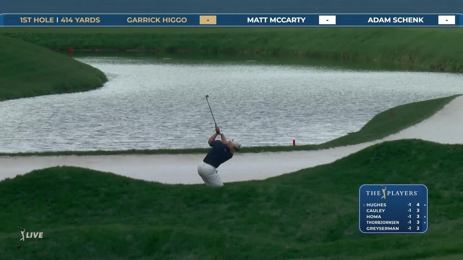 Garrick Higgo | Round 1 | 1st hole | Shot 2 | 2026 THE PLAYERS