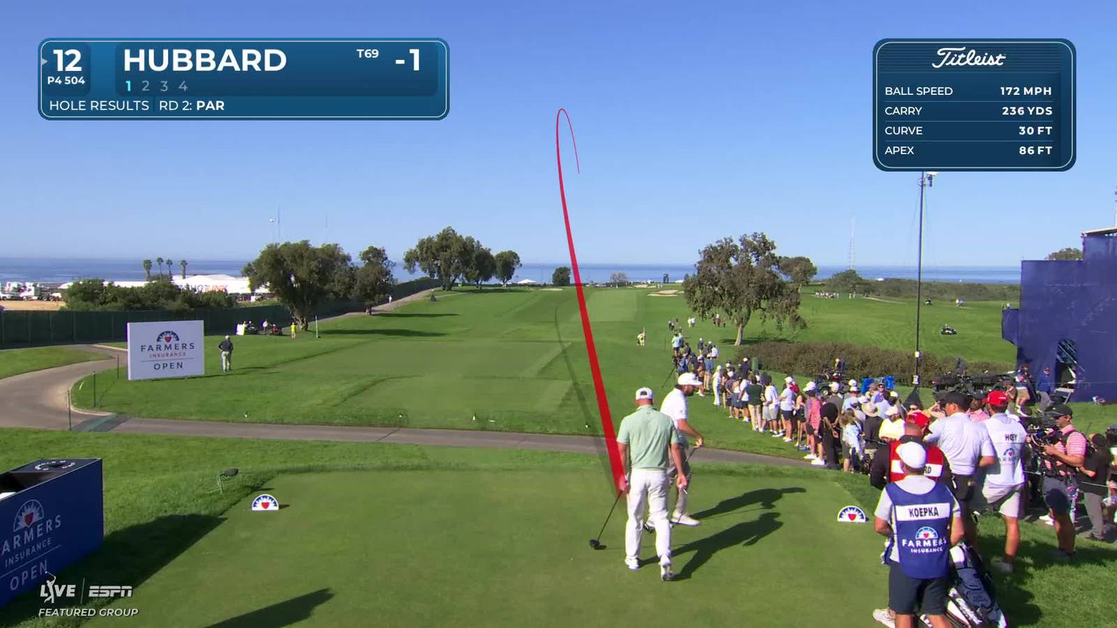 Mark Hubbard | Round 3 | 12th hole | Shot 1 | 2026 Farmers